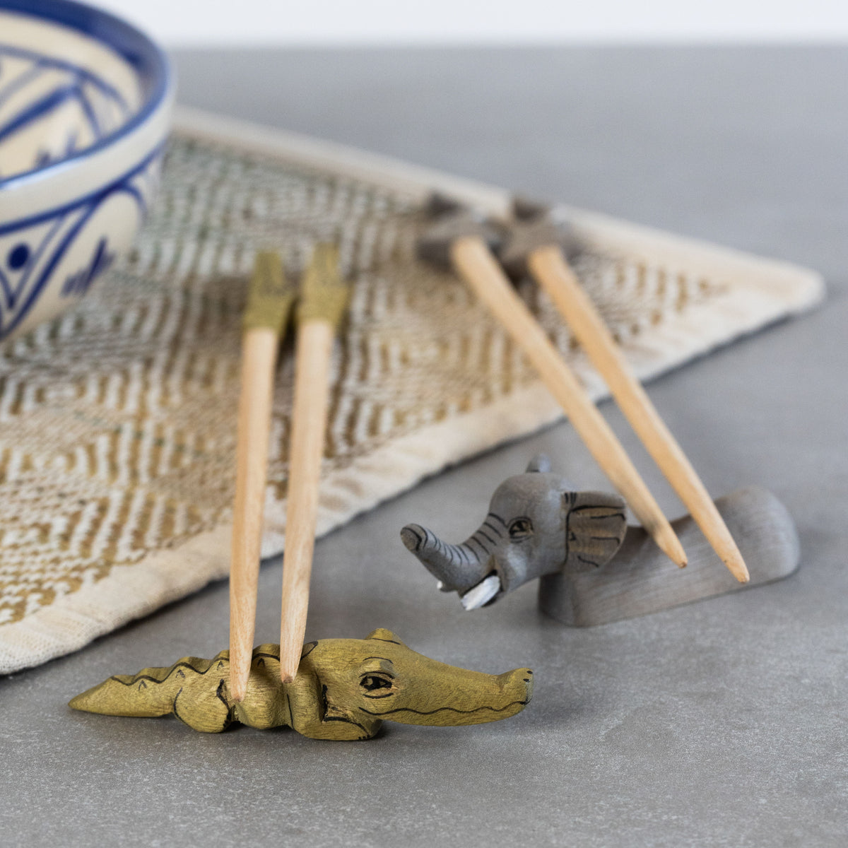 Mamba Crocodile Chopstick Set — Ten Thousand Villages - Wholesale