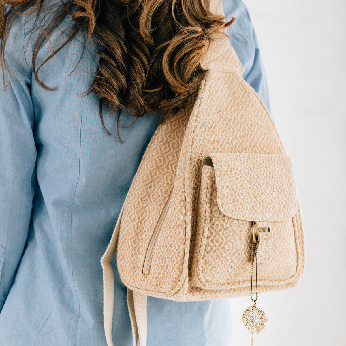 Bulbul Mini Diamond Ivory Backpack — Ten Thousand Villages - Wholesale