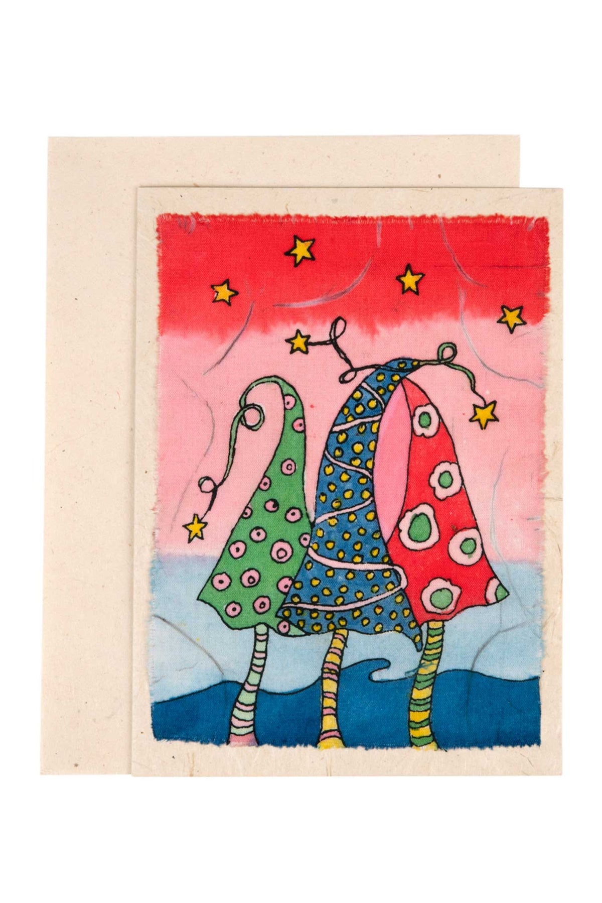 Artsy Holiday Batik Card — Ten Thousand Villages - Wholesale