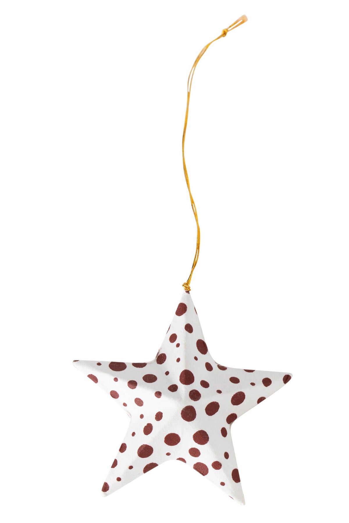 Polka Dot Star Ornament - White — Wholesale -- Ten Thousand Villages