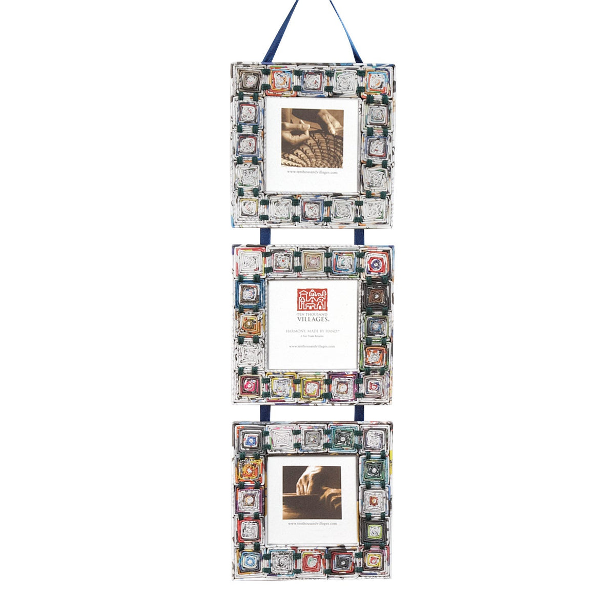 Newspaper Square Triple Frame — Wholesale -- Ten Thousand Villages